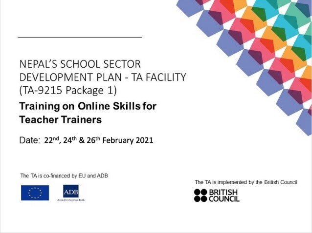 Adapting Teacher Training Modules to Online Training | British Council